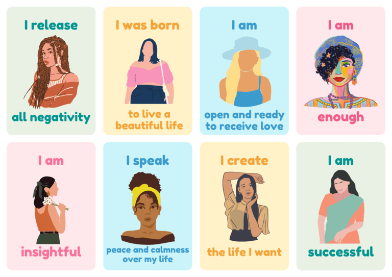 Uplifting & Inspiring: 32 Free Printable Positive Affirmations Cards ...
